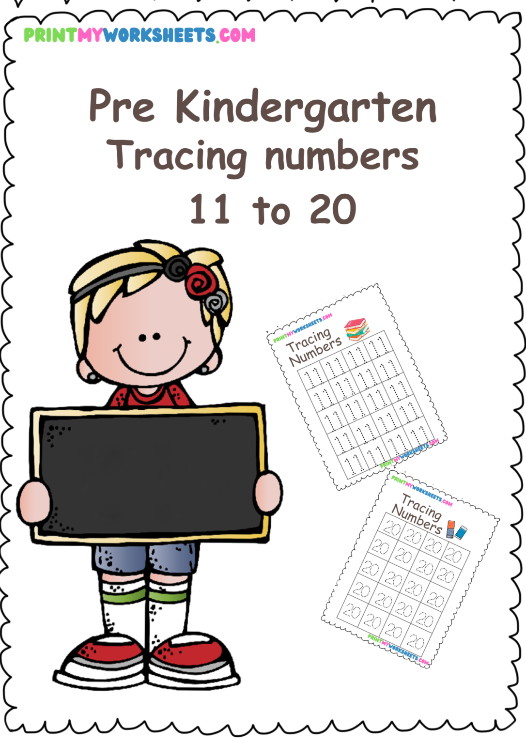 Number Tracing 11-20 | Free Downloadable PDF Pre Kindergarten - Print ...