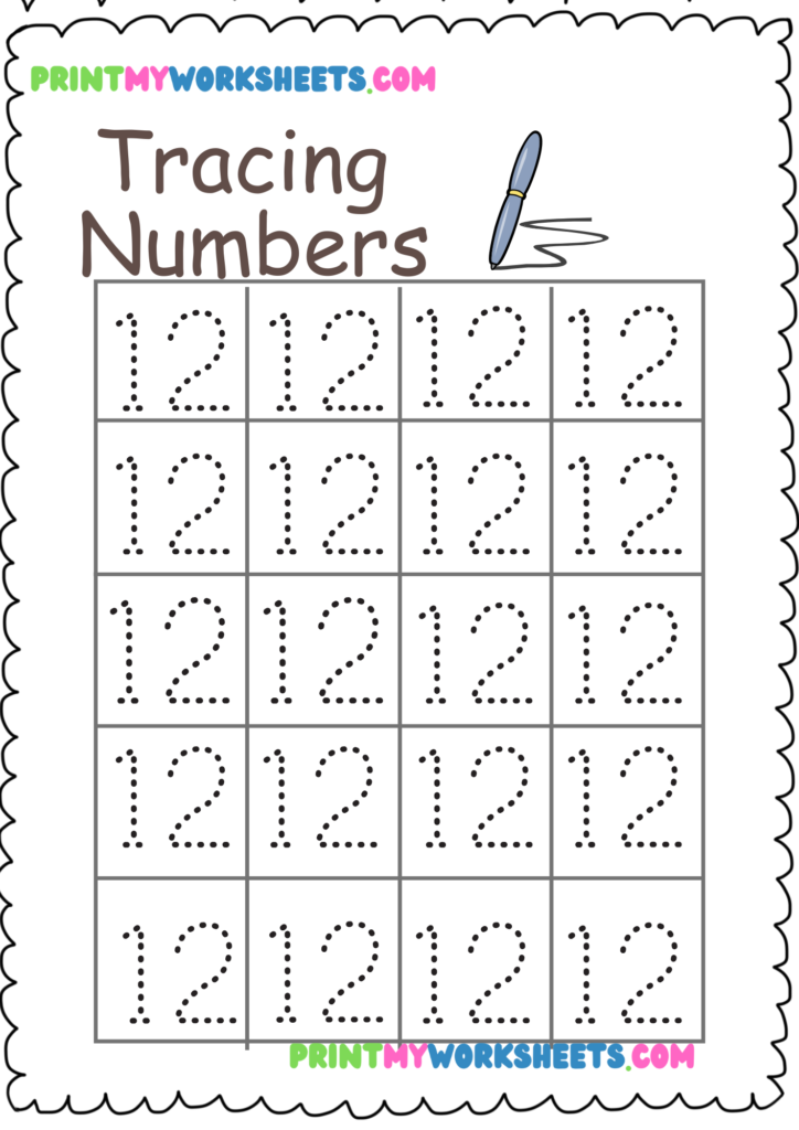 Number Tracing 11-20 | Free Downloadable PDF Pre Kindergarten - Print ...