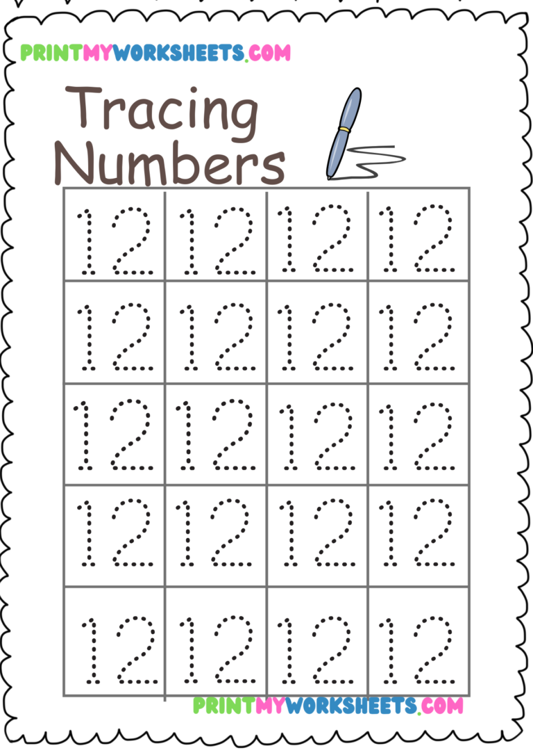 Number Tracing 11-20 | Free Downloadable PDF Pre Kindergarten - Print ...