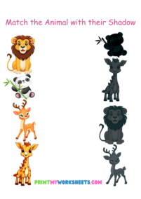 Shadow Matching Worksheet for Kindergarten – Fun Home Learning Activity ...