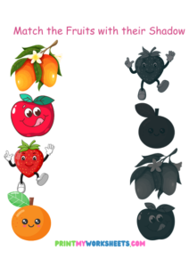 Shadow Matching Worksheet for Kindergarten – Fun Home Learning Activity ...