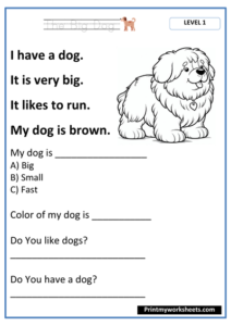 1st Grade Reading Comprehension Worksheets PDF | Free Downloadable ...