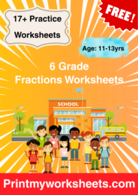 6th Grade Fractions Worksheets PDF | Free Math Downloadable - Print My ...