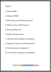 7th Grade Genetics and Heredity Worksheets PDF – Build Strong ...