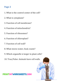 7th Grade Cells and Cell Theory Worksheets PDF | Free Science Practice ...