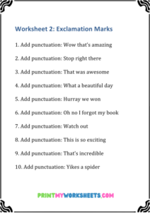 4th Grade Punctuation Worksheets PDF | English Free Downloadable ...