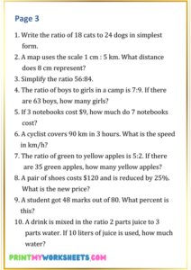 7th Grade Ratios, Proportions, and Percents Worksheets PDF | Free Math ...
