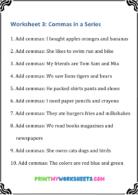 4th Grade Punctuation Worksheets PDF – Grammar Practice with Answer Key ...