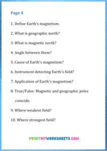 Grade 8 Magnetism Worksheet PDF — Free Printable with Answer Key ...
