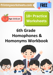 6th Grade Homophones and Homonyms Worksheets PDF – Vocabulary and ...