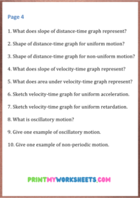 8th Grade Motion Worksheets PDF – Force and Motion Science Practice ...
