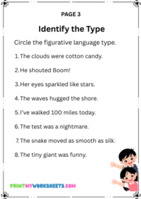 5th Grade Figurative Language Worksheets PDF – Free - Print My Worksheets