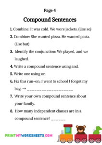 5th Grade Sentence Structure Worksheets PDF – Grammar and Writing ...