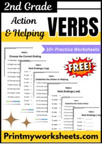 2nd Grade Action and Helping Verbs Worksheets PDF – Build Stronger ...