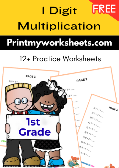 1st Grade 1 Digit Multiplication Worksheets PDF | Free Downloadable ...