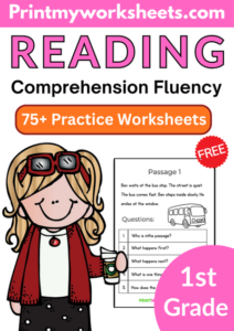 1st Grade Reading Comprehension Fluency Worksheets PDF – Printable ...