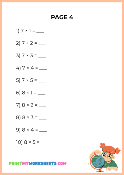 1st Grade 1 Digit Multiplication Worksheets PDF | Free Downloadable ...