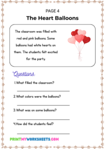 3rd Grade Valentines Reading Comprehension PDF – February Passages with ...