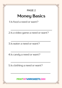 5th Grade Financial Literacy Worksheets | Free Downloadable PDF - Print ...